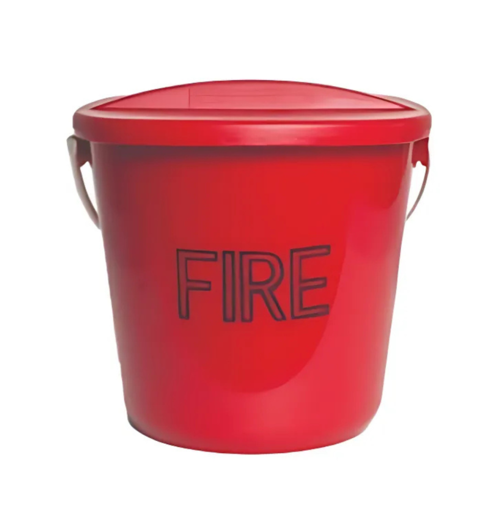 Plastic Fire Bucket With Lid - SSS Fire Services